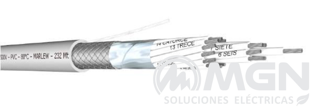 CABLE MULTIPOLAR CON TRENZA 4X0.75MM2 80C? | MAGNANI