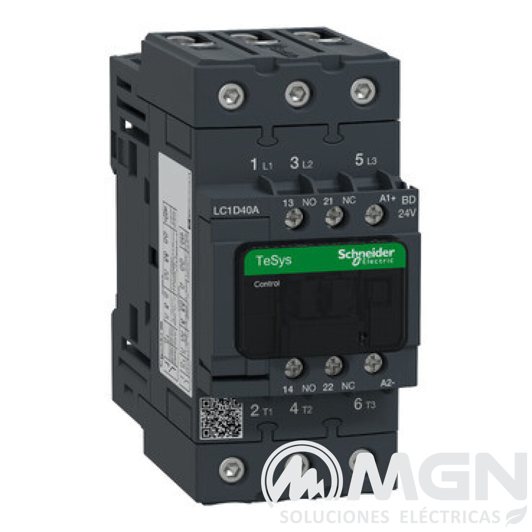 CONTACTOR TRIP. 40A 1NA+1NC 24VCC | MAGNANI