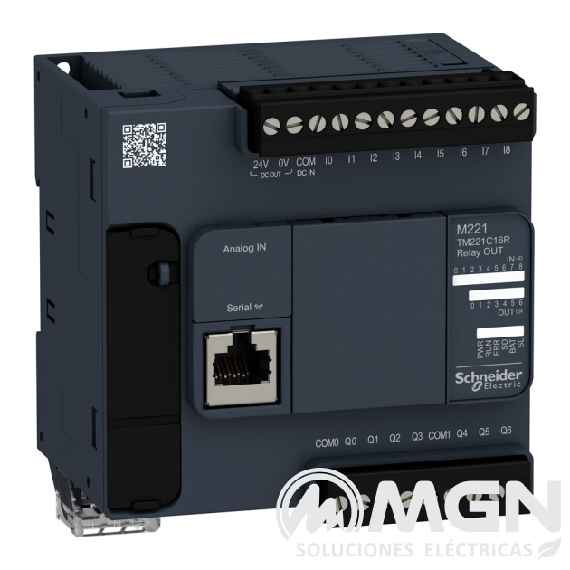 M221 PLC COMPACTO 16 I/O CON SALIDAS A RELÉ, 100-240VAC | MAGNANI