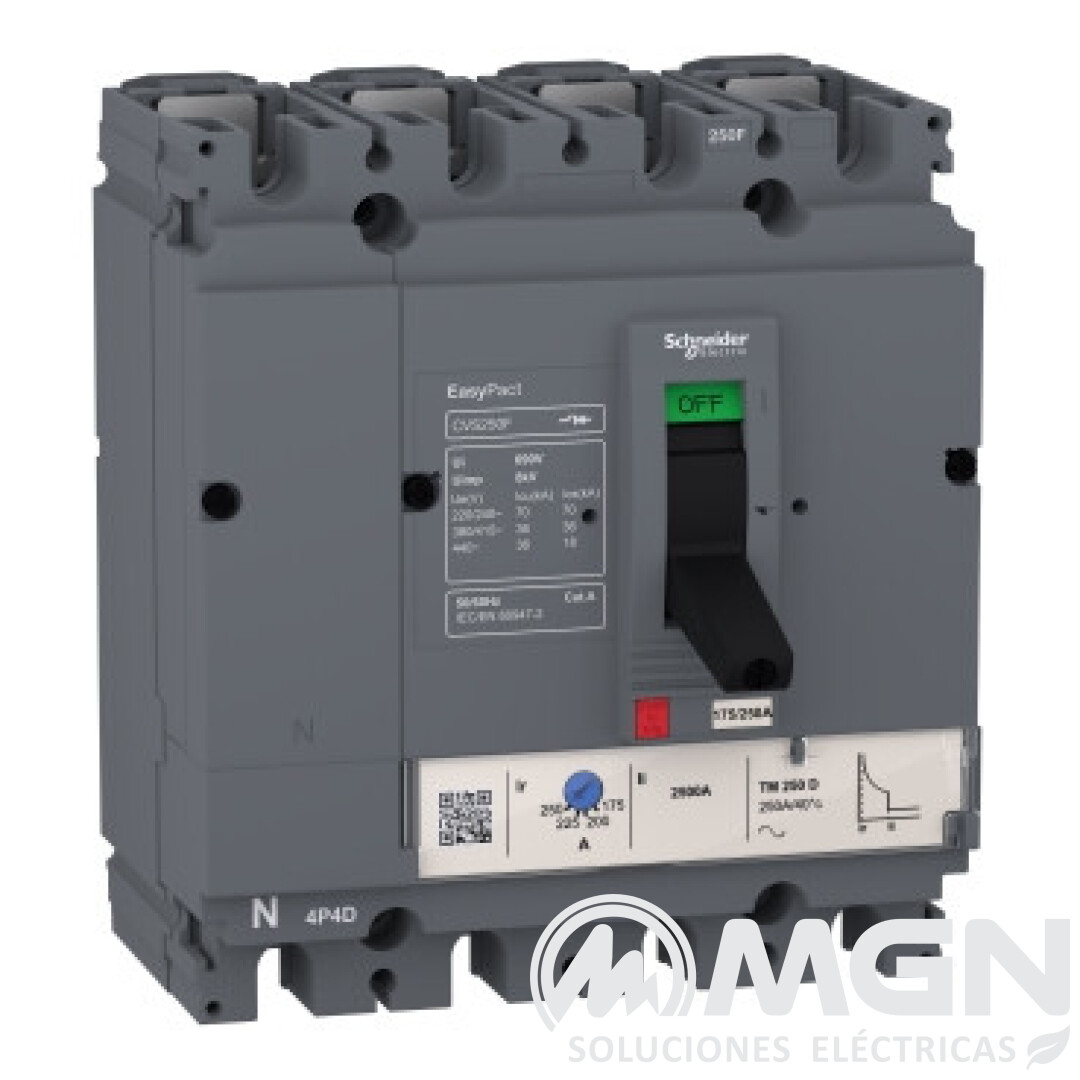 INTERRUPTOR AUT. CVS250F 36KA TM200D 4P4R | MAGNANI