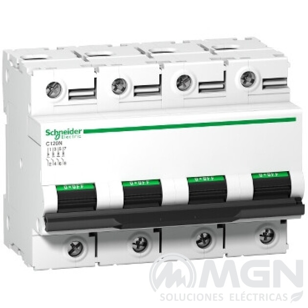 INTERRUPTOR TERMOMAGNETICO C120N 4P 100A D 10000A 415V | MAGNANI