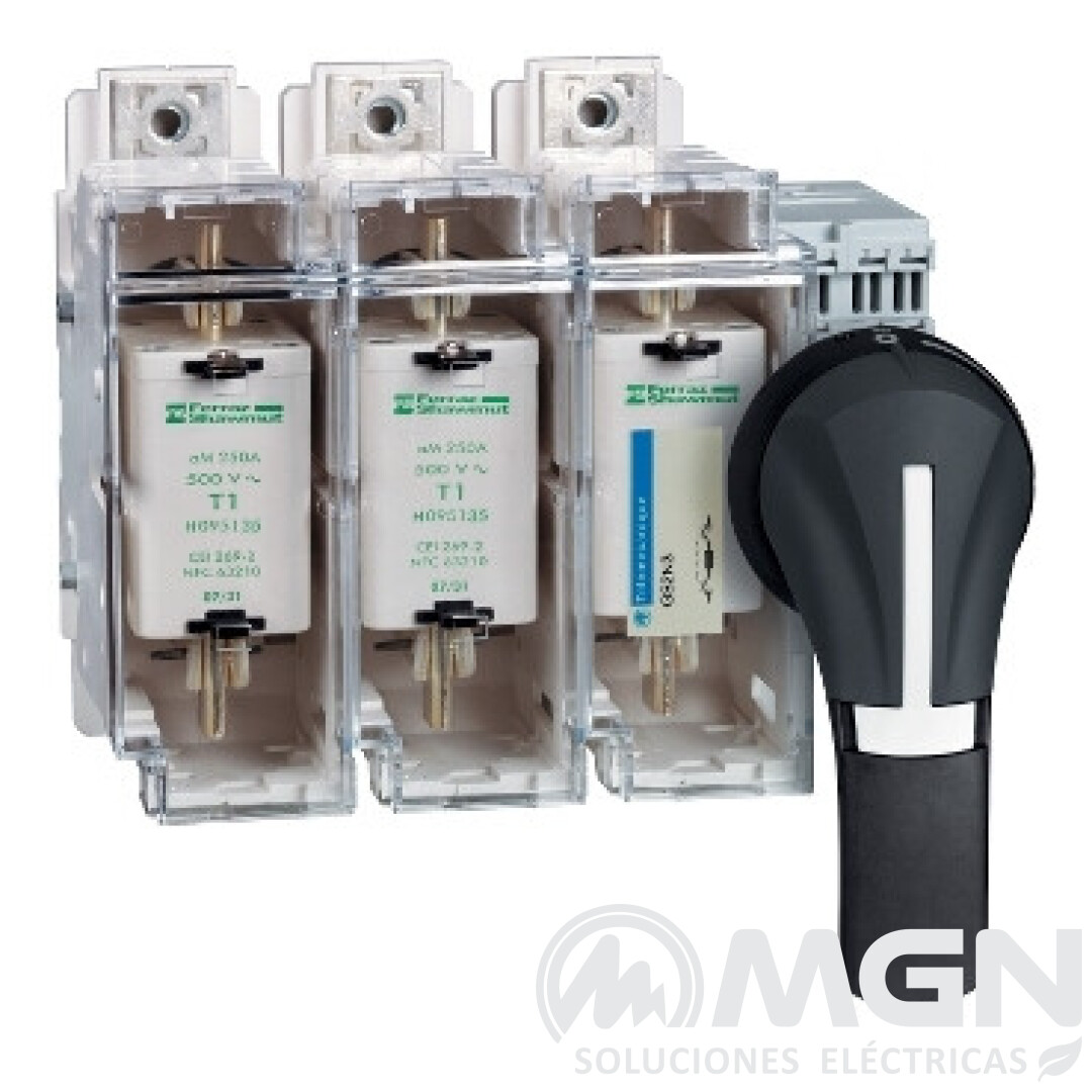 MANDO ROTATIVO PROLONGADO 100..400A IP65 NEGRA | MAGNANI