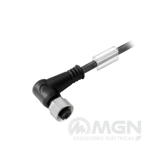 CABLE SENSOR, IP67, CONECTOR M12, HEMBRA, ACODADO, 4 POLOS, 5 MTRS | MAGNANI